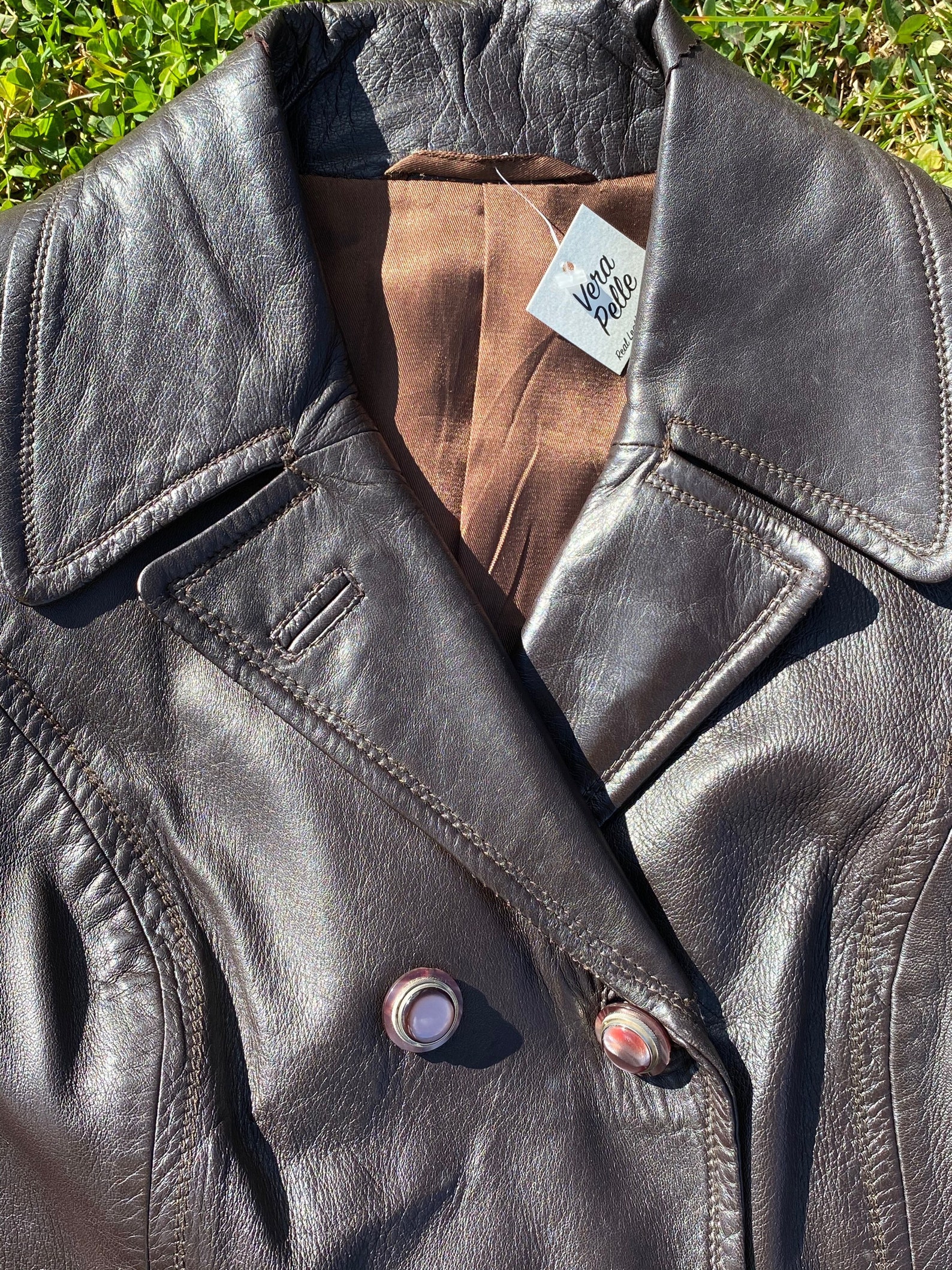 90s Vintage Jacket leather Casadella Renna Original | Etsy