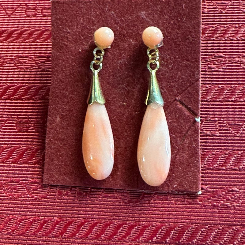 Coral Earrings - Etsy
