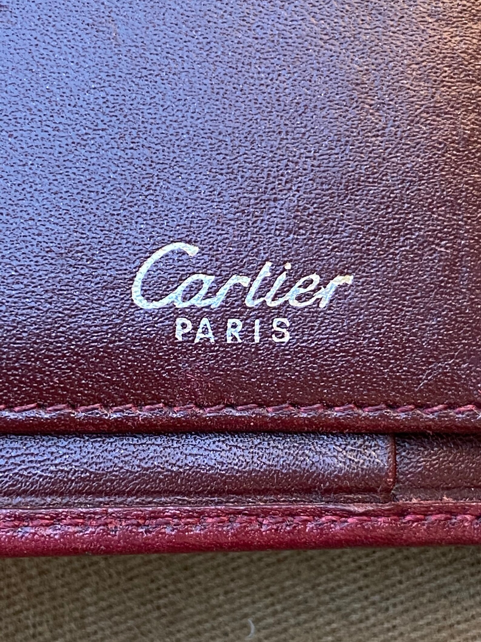 80s Cartier vintage Wallet/Bordeaux leather wallet Cartier - Etsy Italia