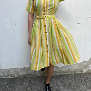 70s Vintage Dress Handmade/vintage Rainbow Dress/fashion - Etsy