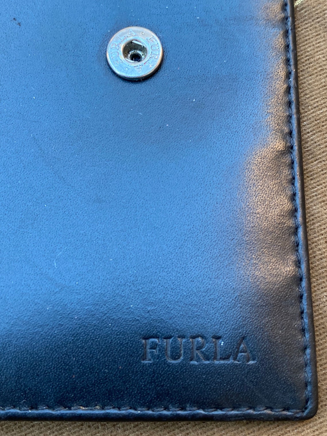 Cartera vintage de los años 90 Furla / cartera de cuero negro | Etsy
