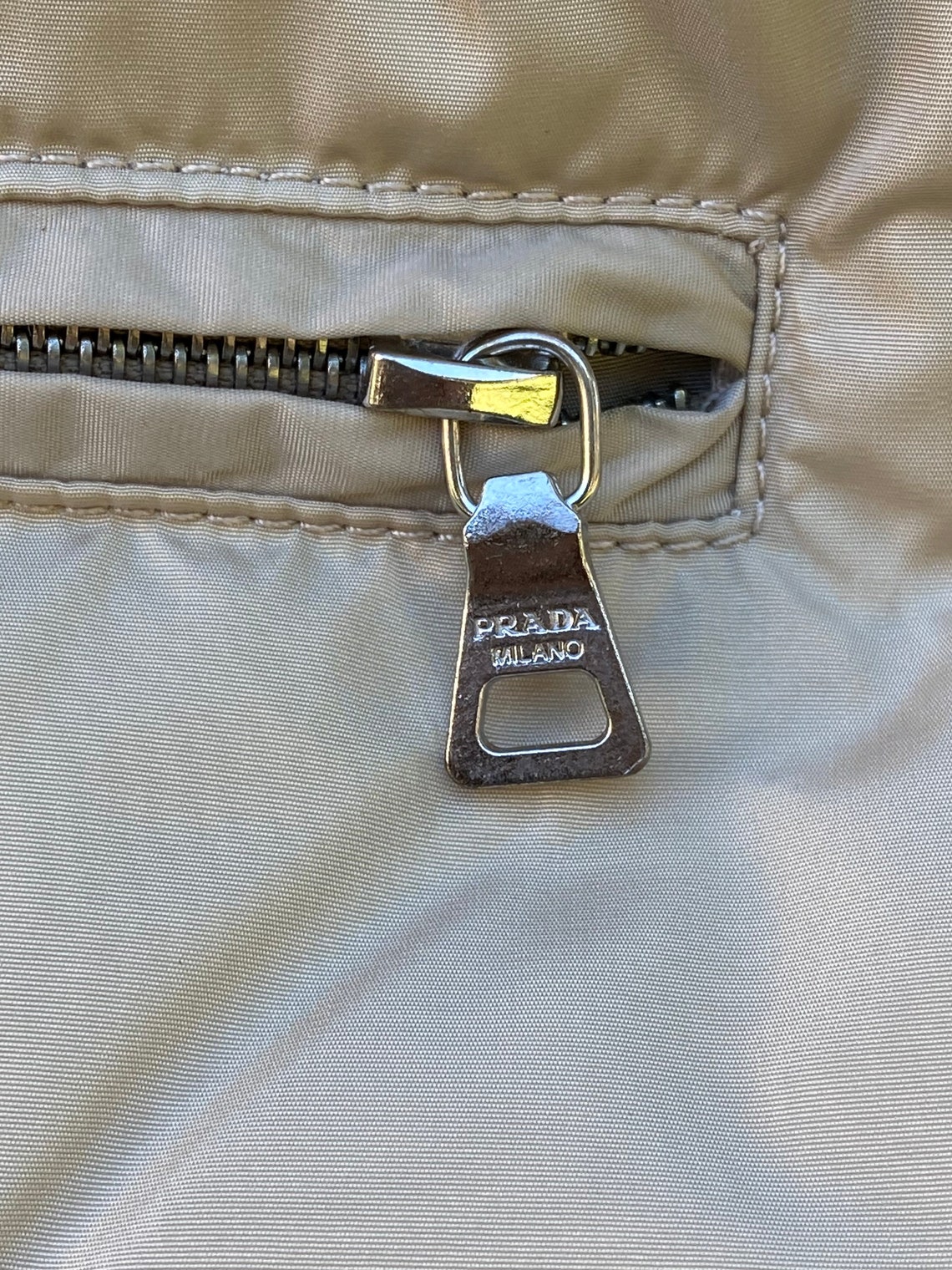 Down Jacket Prada/authentic Jacket Prada/beige Jacket - Etsy