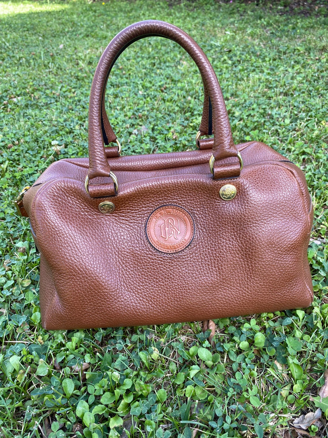 90s Bag Redwall Vintage/brown Leather Bag/design Boston Style Redwall ...