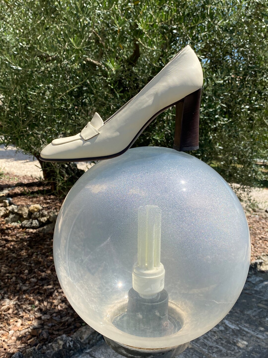 90s Vintage Prada Pumps/ivory Leather Pumps/design Shoes Prada/prada ...