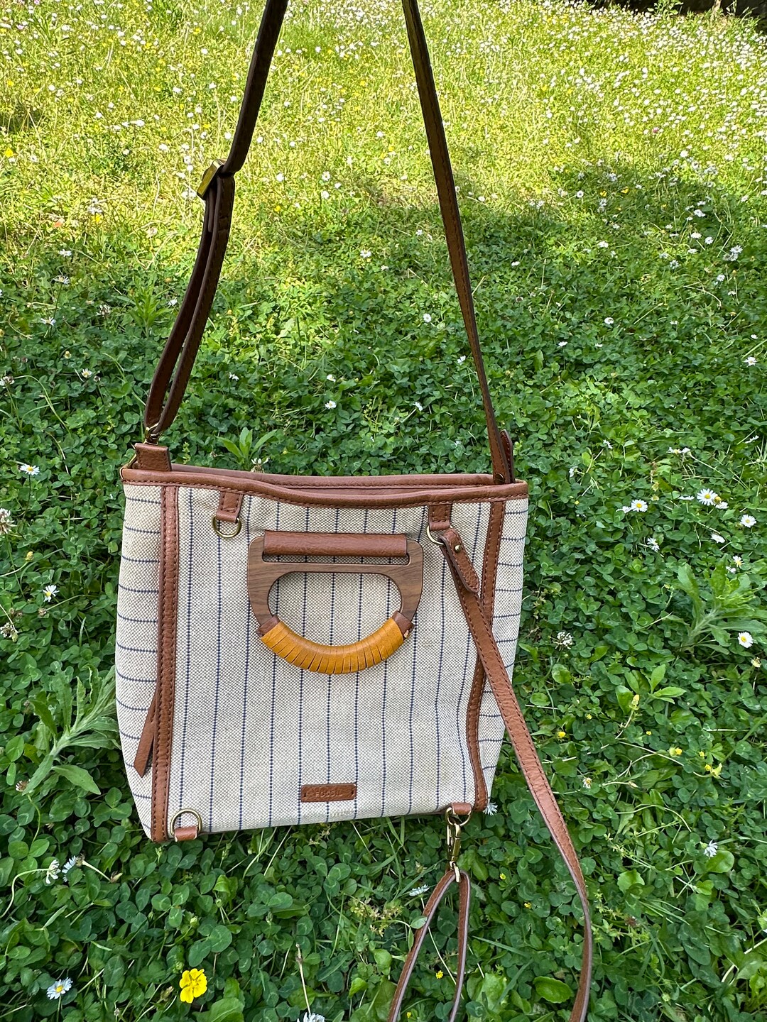 Authentic Vintage Backpack Bag Fossil/beige Brown Bag Canvas/fossil ...