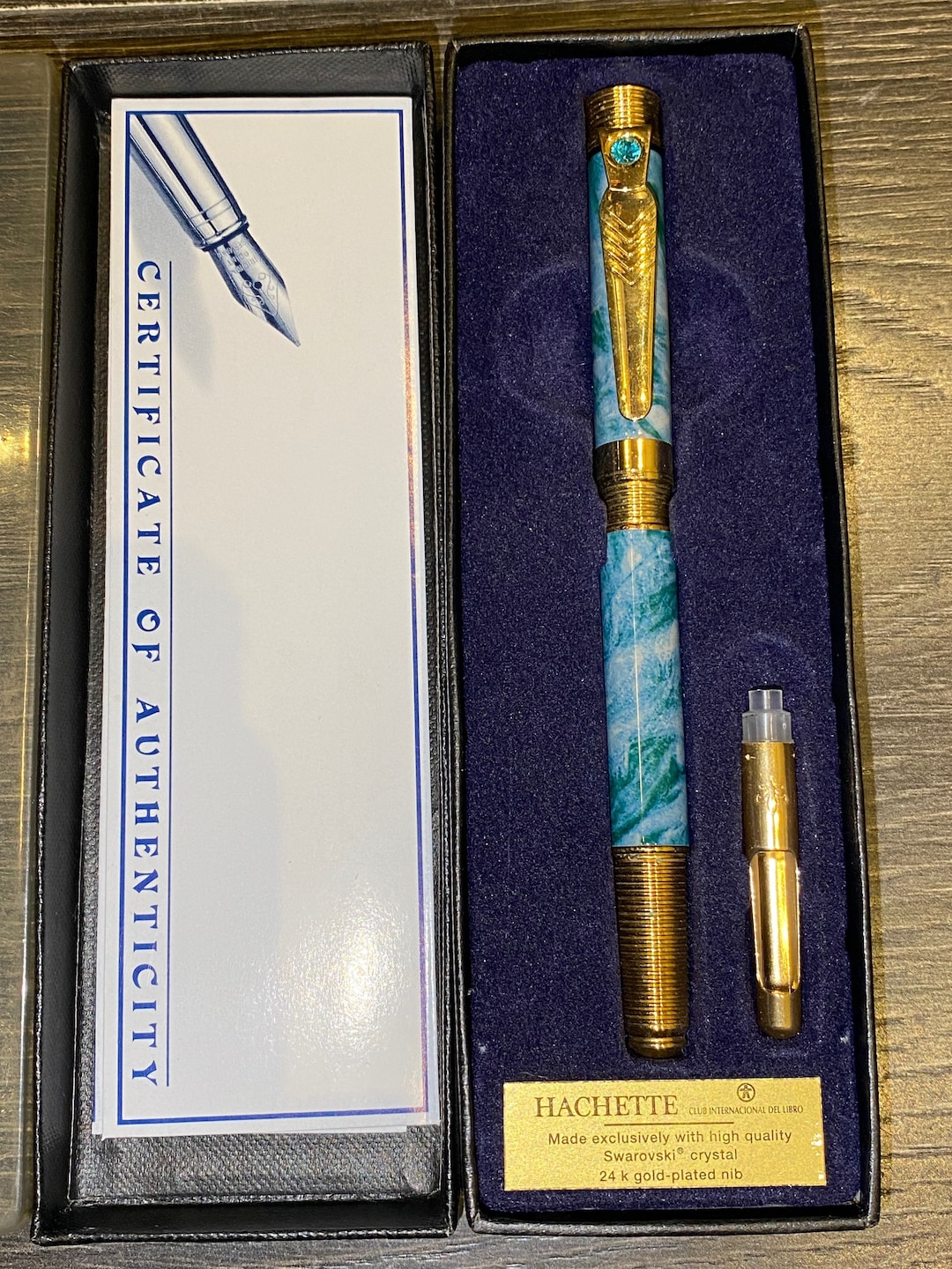 90s Vintage Fountain Pen With Swarovski Hachette/design Pen With ...
