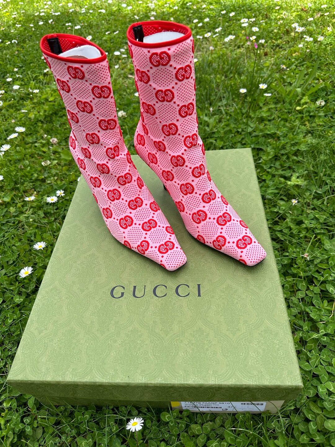 Authentic Jersey Boots Gucci Tom/stivaletti Gucci/wild Rose Boots Nylon ...