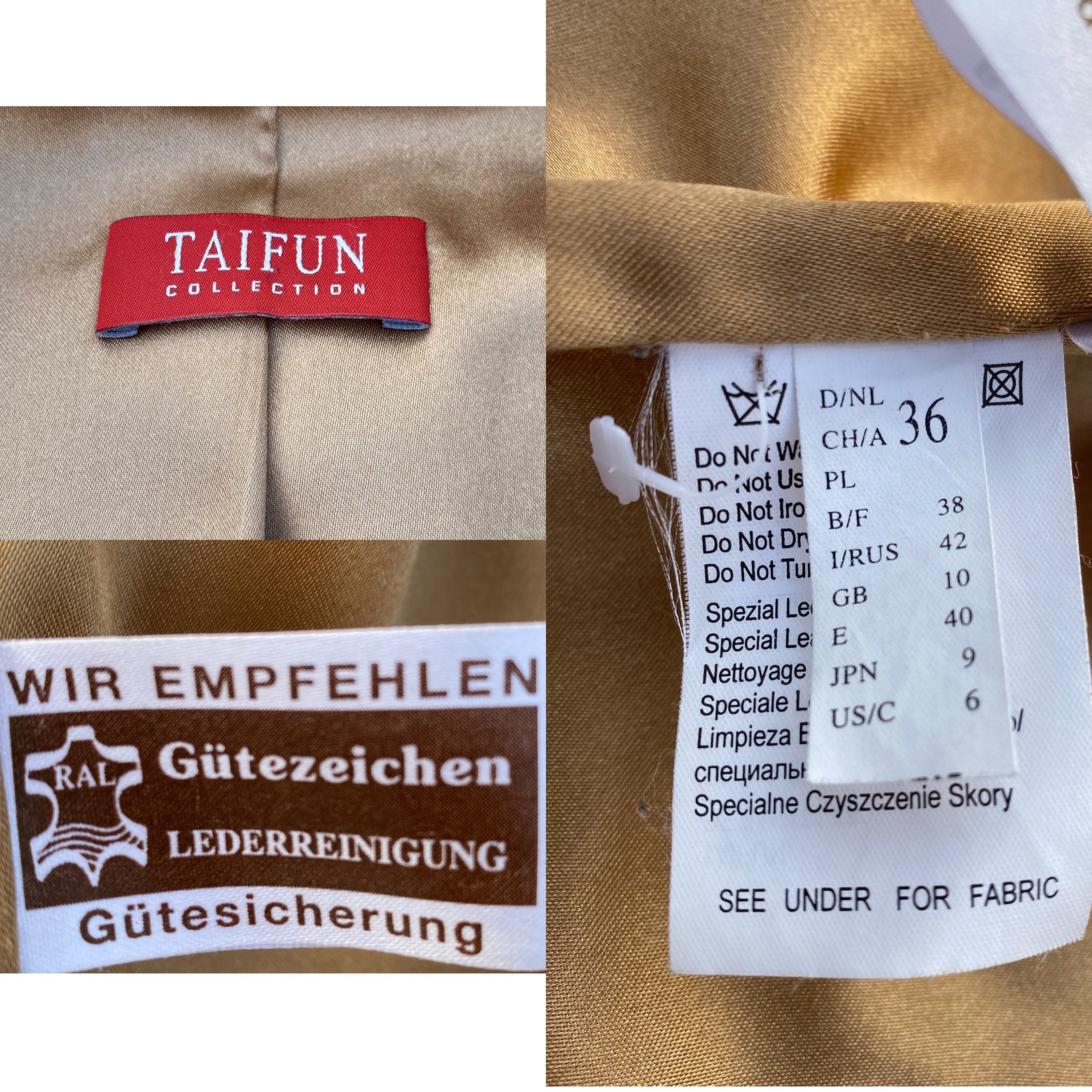 90s Vintage Leather Jacket Taifun Collection/beige Jacket - Etsy UK