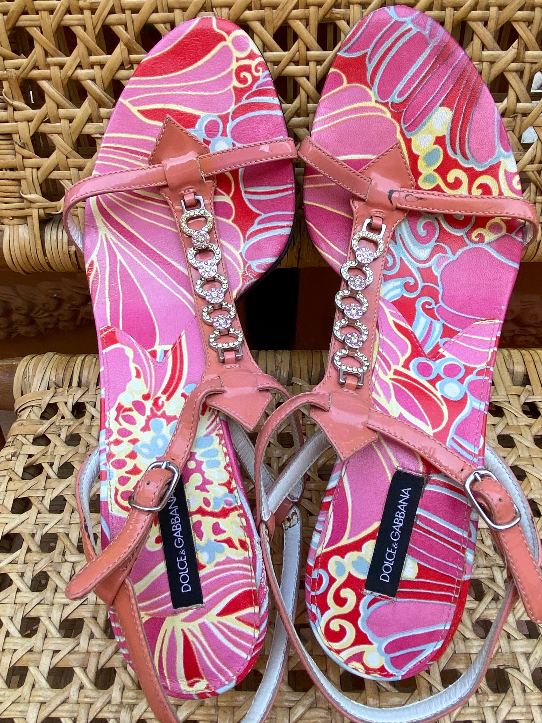 90s Sandals Dolce Gabbana/lady Style Design Sandals/dolce | Etsy