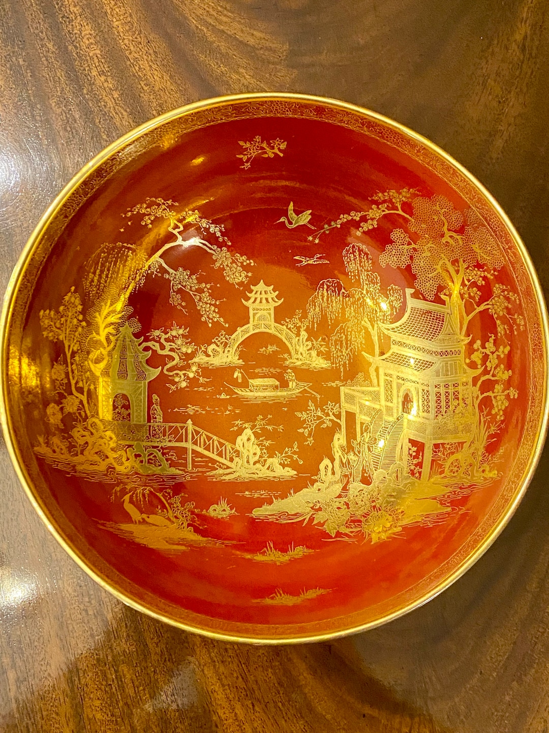 Spectacular Rouge Royale Chinoiserie English Carleton Ware Bowl - Etsy