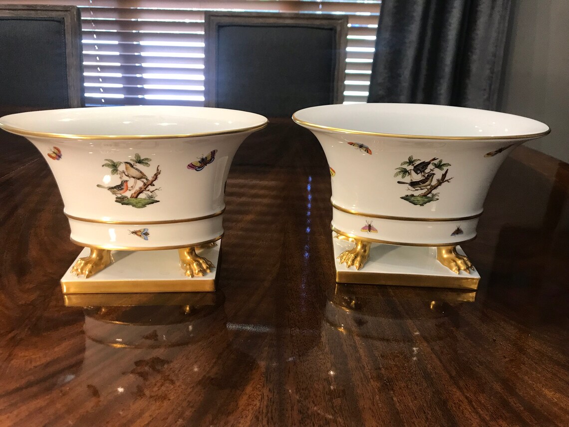 Herend Rothschild Large Cachepots - Etsy
