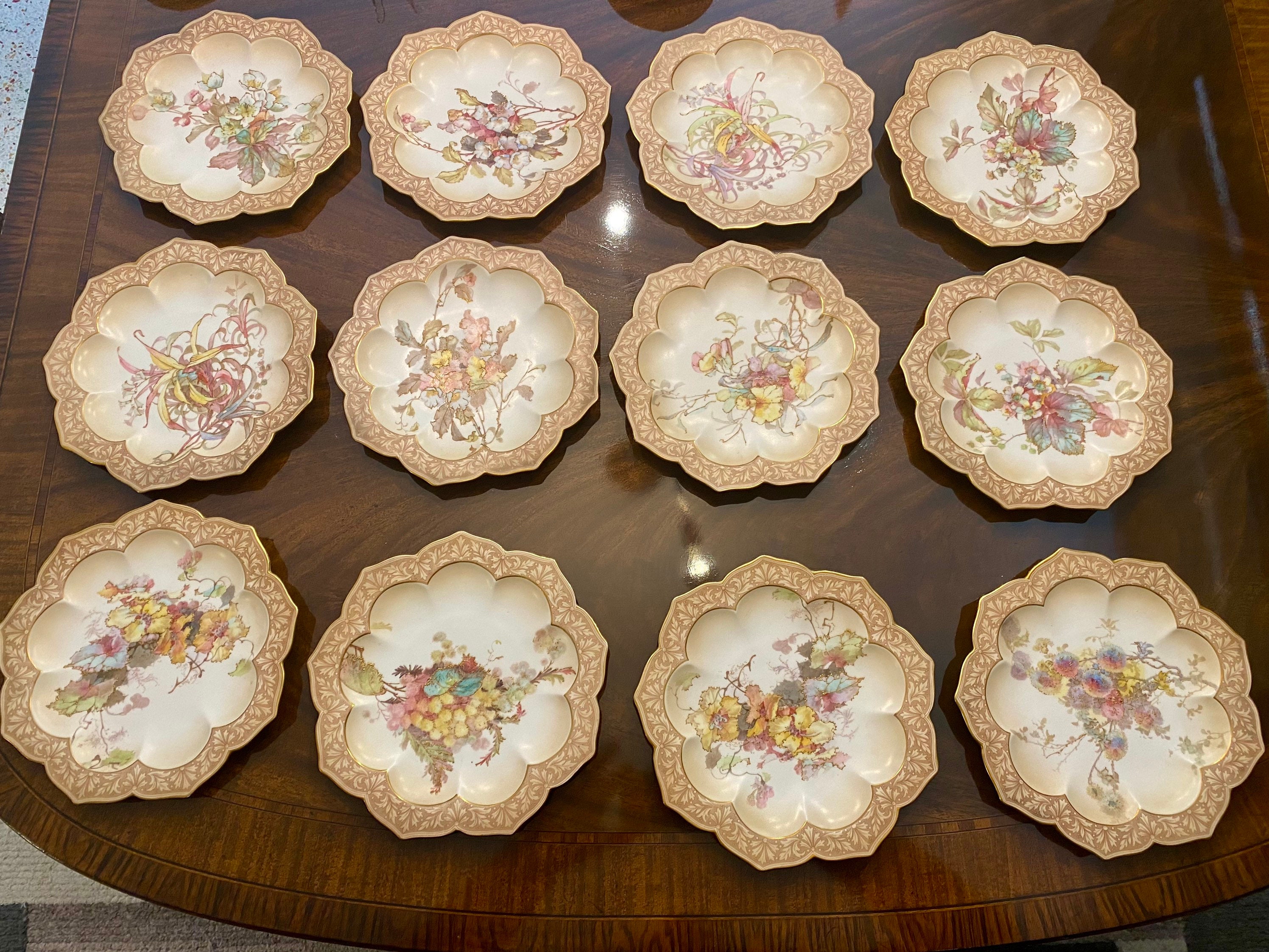 Very Rare Antique Doulton Burslem Japonisme Orientalist Luncheon Plates ...