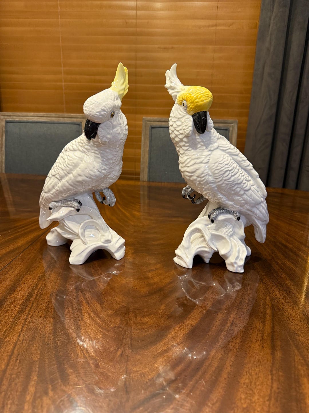 Hollywood Regency Mid-century Modern Crown Staffordshire Cockatoos by J ...