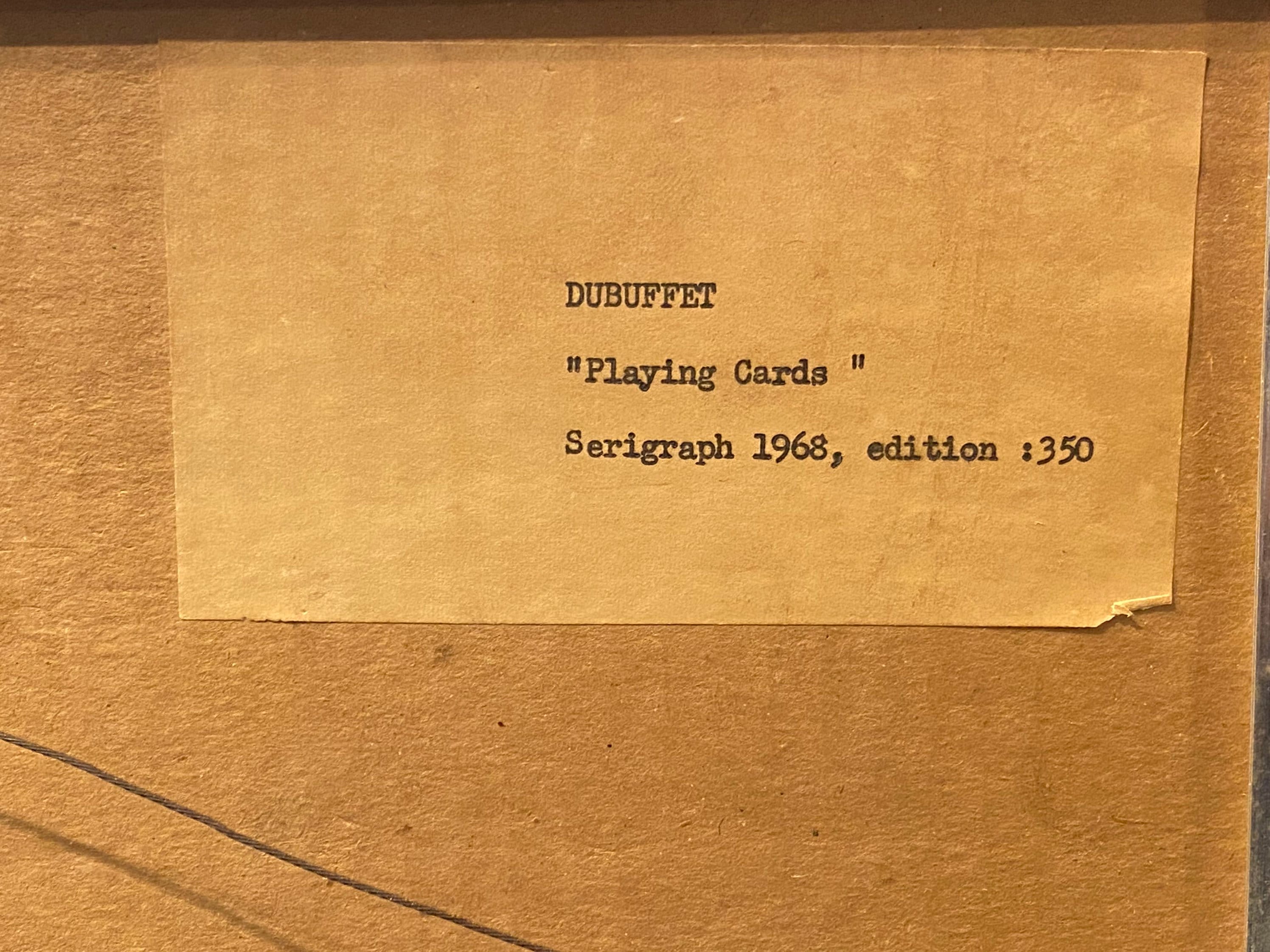 Dubuffet Serigraph “playing Cards”, 1968, Edition of 350. - Etsy