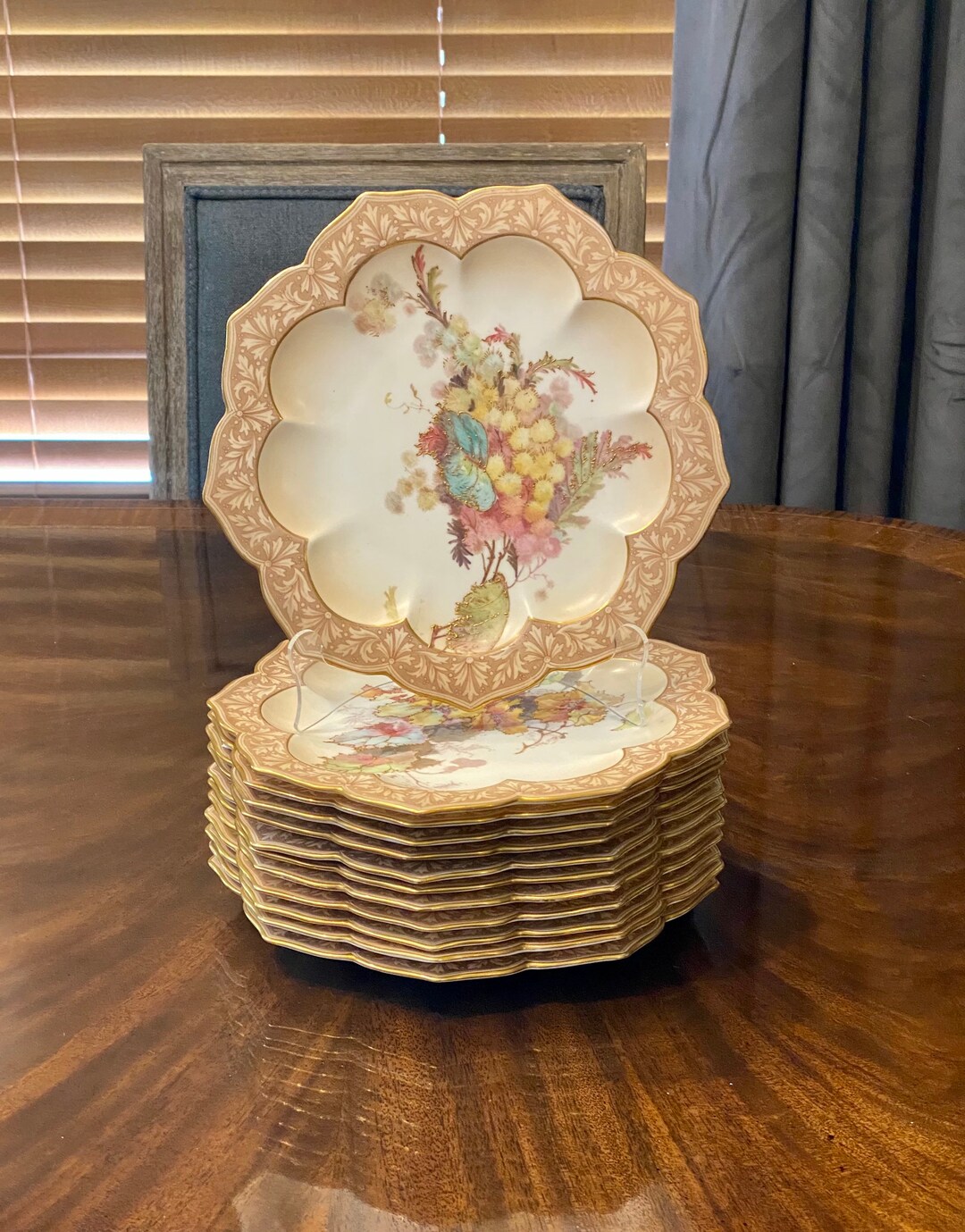 Very Rare Antique Doulton Burslem Japonisme Orientalist Luncheon Plates ...