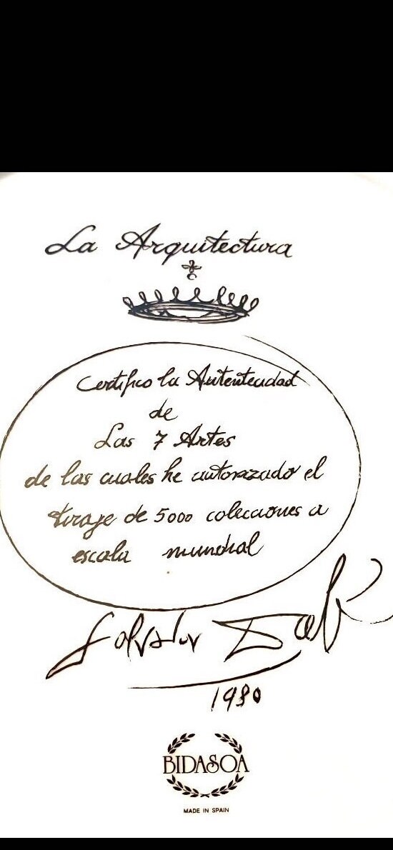 Salvador Dali, Rare Complete Set of the Limited Edition “the Seven Arts ...