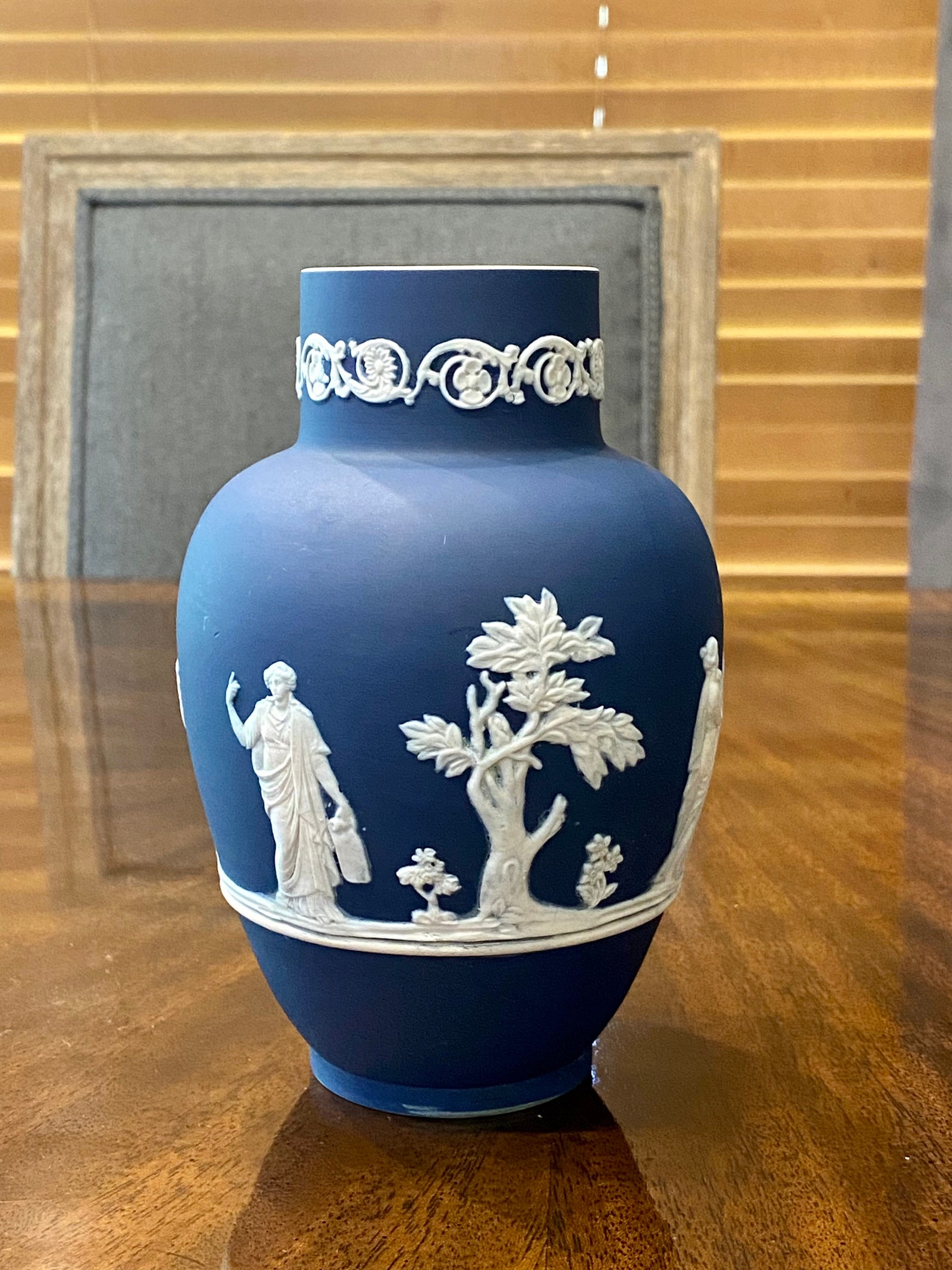 Adams Tunstall Antique Cobalt Jasperware Vase - Etsy