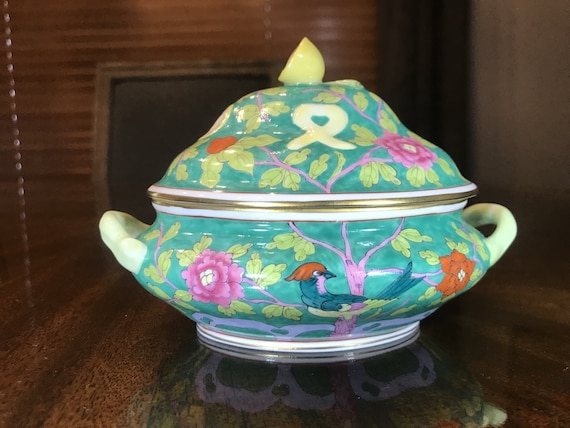 Rare Herend Macao Green Mini Tureen - Etsy