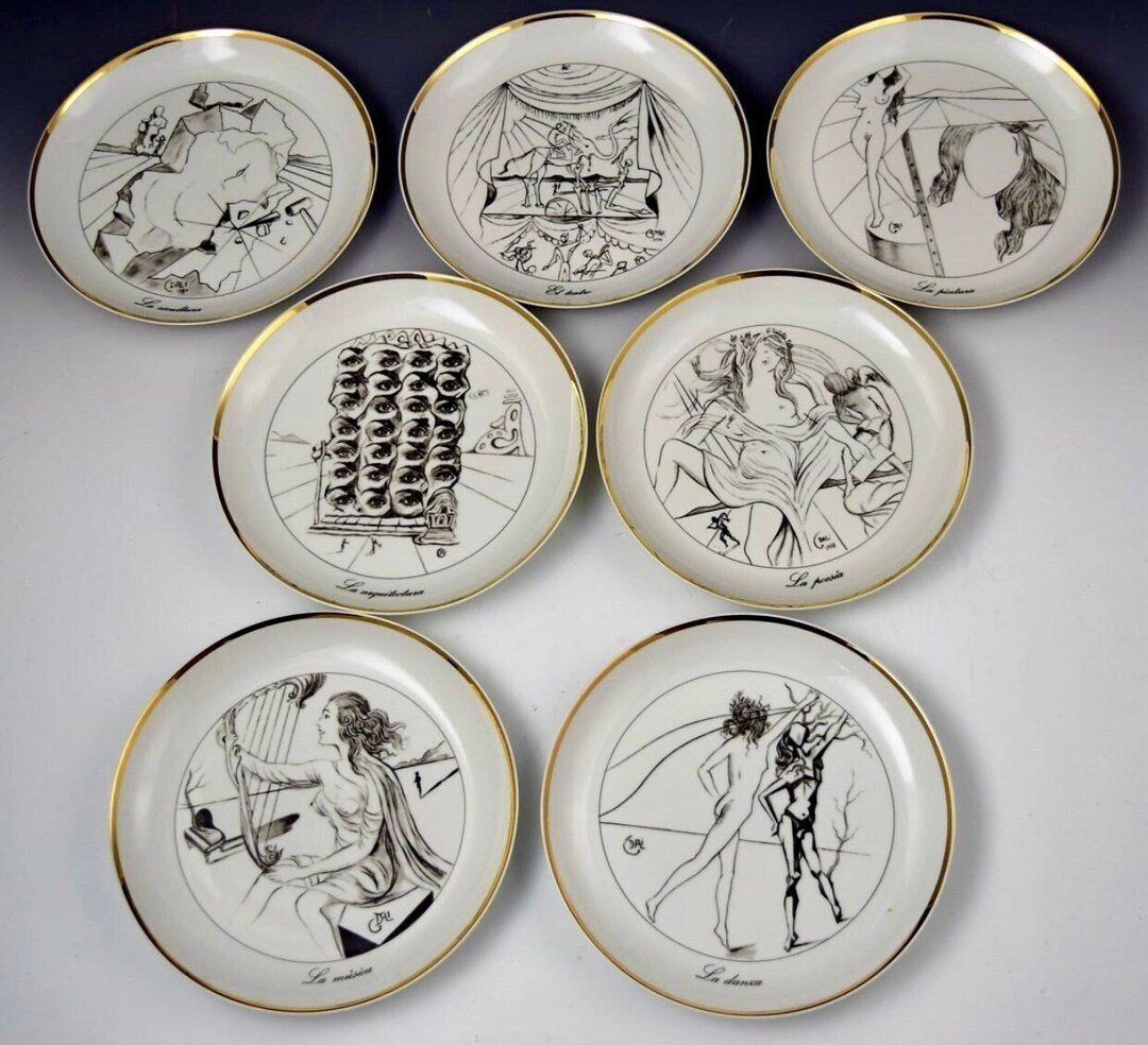 Salvador Dali, Rare Complete Set of the Limited Edition “the Seven Arts ...
