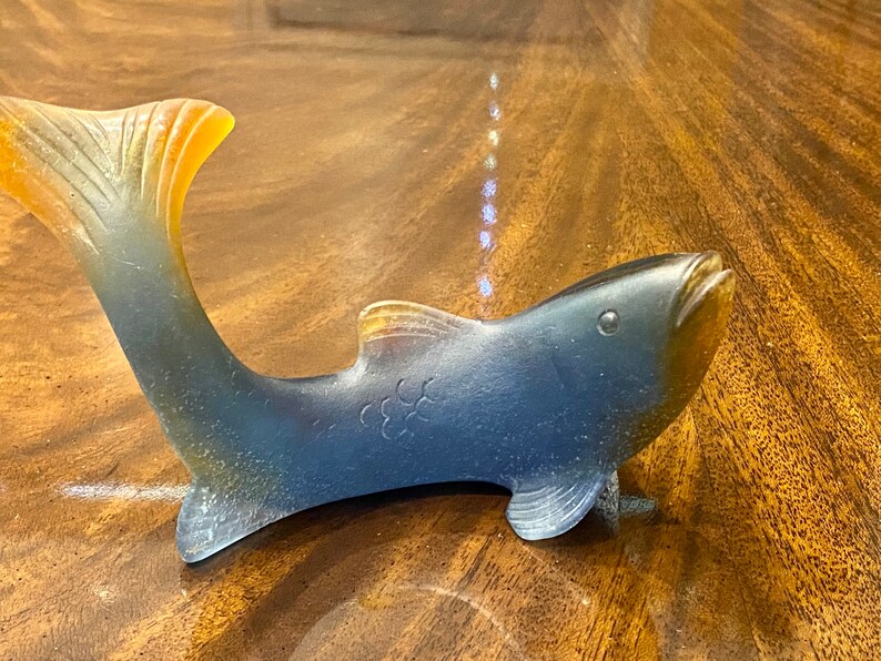 Daum Pate De Verre Fish Sculptures, a Pair - Etsy