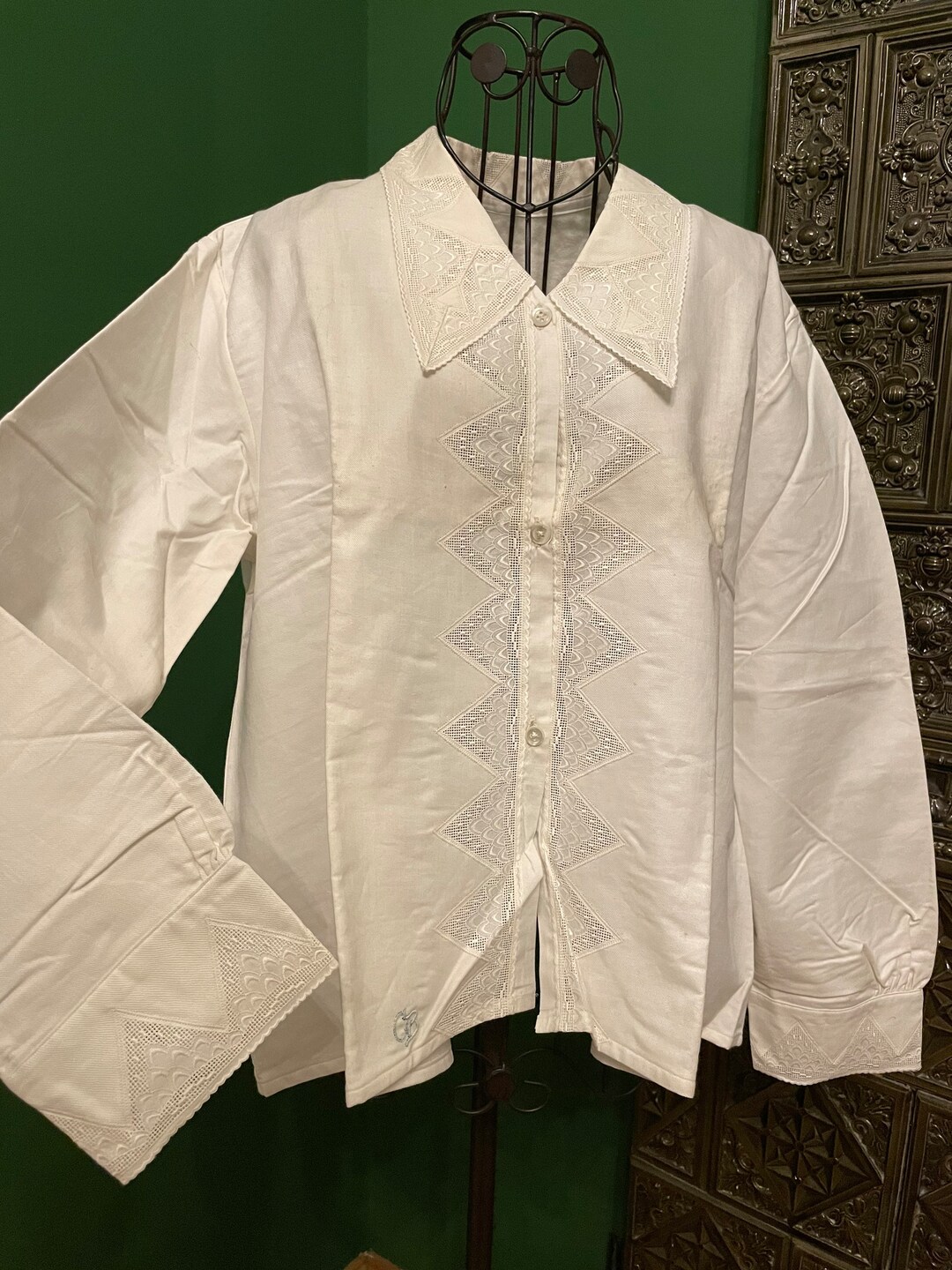 Antique Edwardian Bed Jacket Warming Fleece and Cotton Original 1900s ...