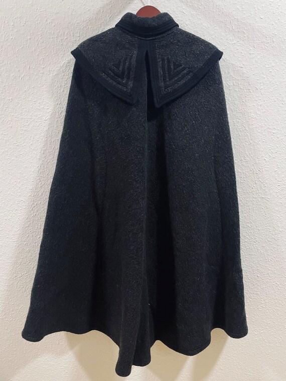Antique Edwardian wool cape art nouveau 1900s - Gem