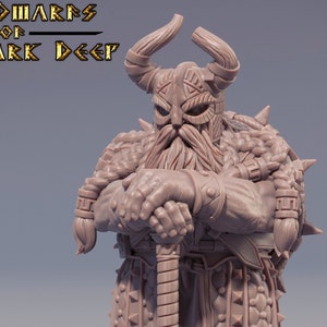 Ukko Hakka Dwarf Fighter / Paladin Unpainted Mini for Ttrpgs D&D, Dnd ...