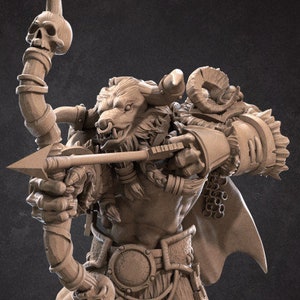 Minotaur Ranger / Fighter 32mm Scale Unpainted Mini for Ttrpgs D&D, Dnd ...