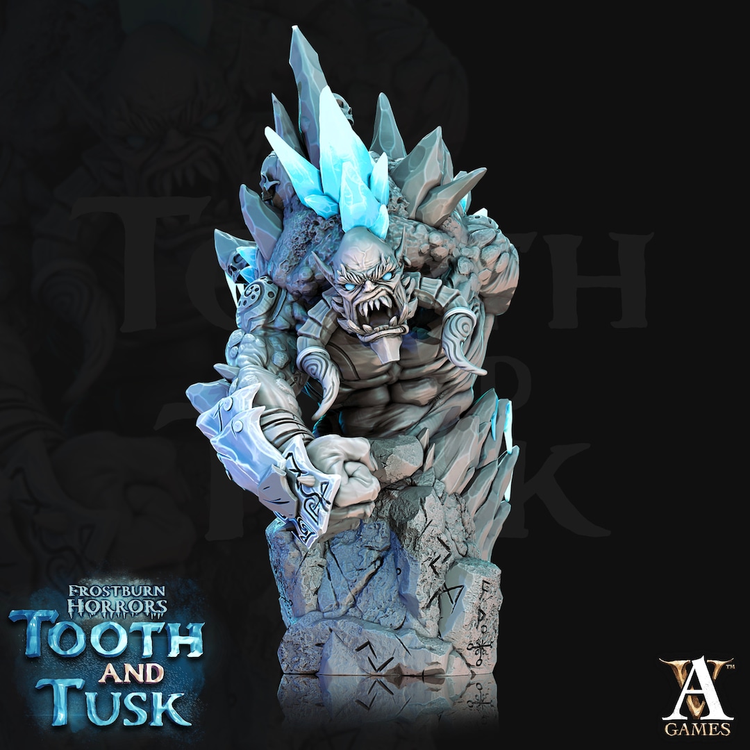 Frost Troll Bust 3d Printed Resin Model for Collectors and Painters - Etsy