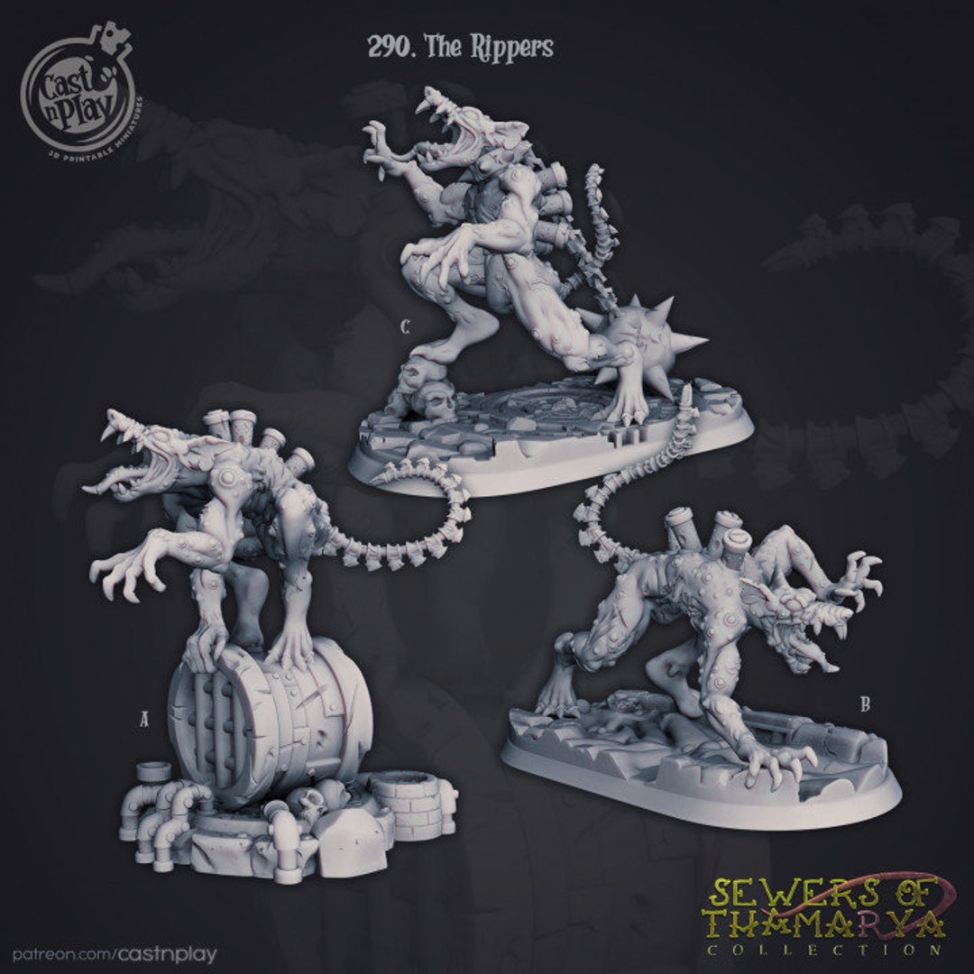 The Rippers Unpainted Mini for Ttrpgs D&D, Dnd, Dungeons and Dragons ...