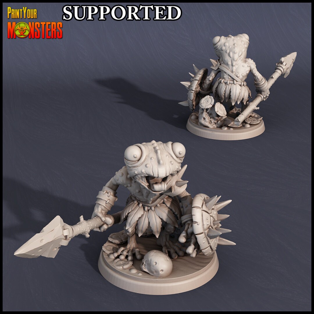 Bullywug Frogfolk Frog Tribe 4 Sculpts Unpainted Mini | Etsy