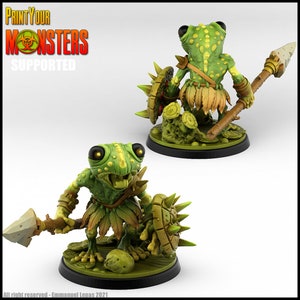 Bullywug Frogfolk Frog Tribe 4 Sculpts Unpainted Mini for Ttrpgs D&D ...