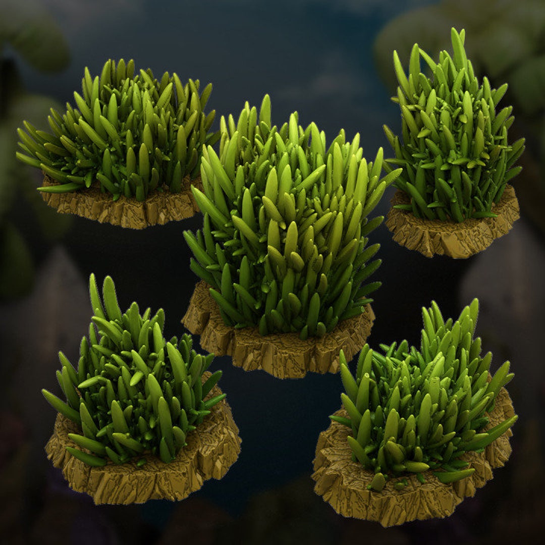 Tall Grass Terrain Fantasy Scatter Terrain Unpainted Terrain for Ttrpgs ...