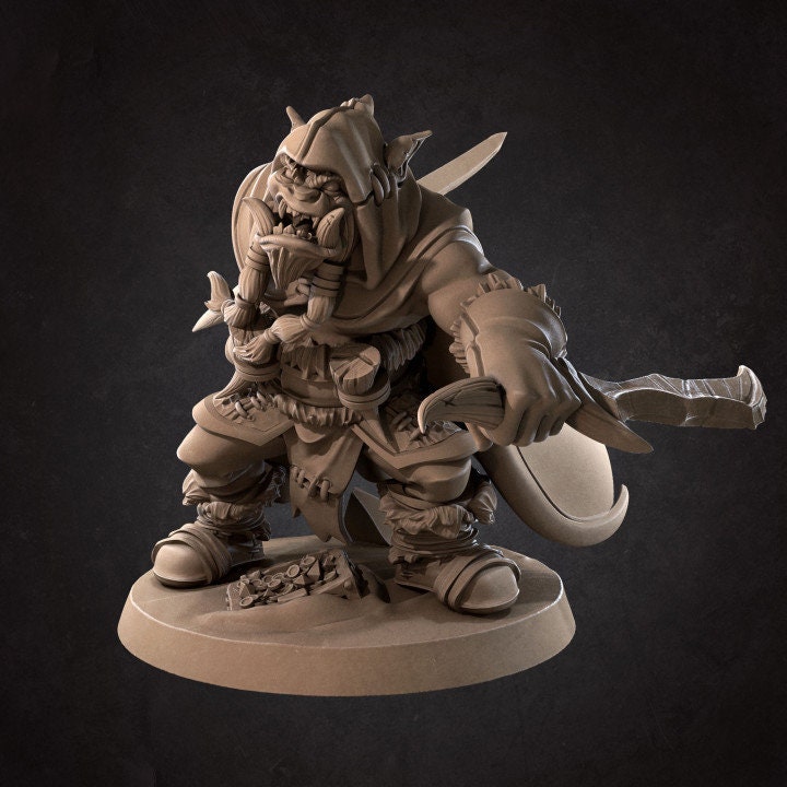Bugbear Reaver / Fighter / Rogue 32mm Scale Unpainted Mini - Etsy