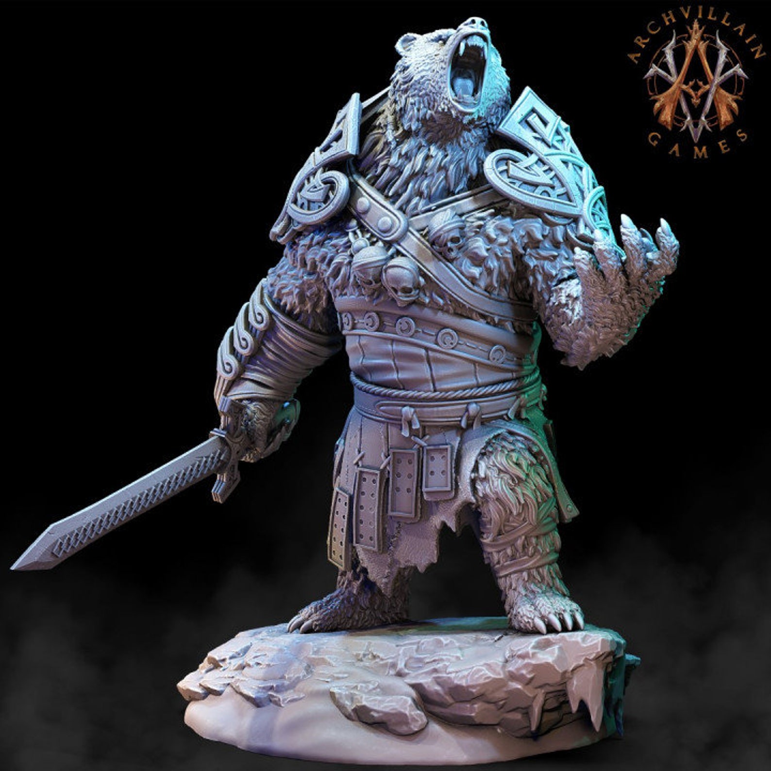 Bearkin Warriors 10 Sculpts Unpainted Mini for Ttrpgs - Etsy