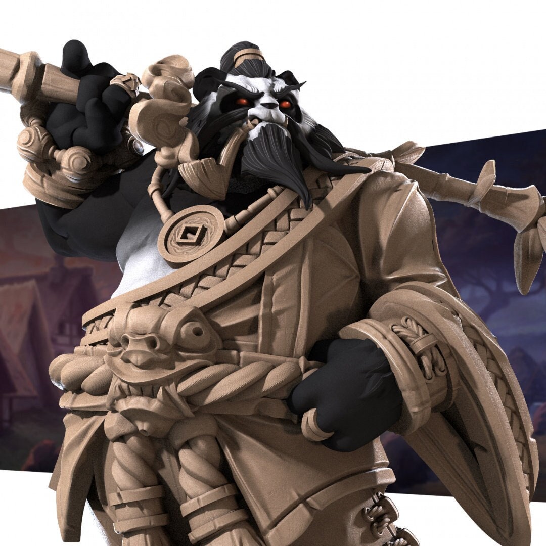 Sam Wisecloud, the Dojo Master Panda Pandaren Race Unpainted Mini for ...