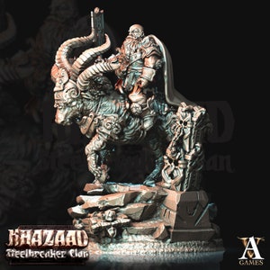 Dwarf Fighter Steelbreaker Ram Riders 5 Poses-unpainted Mini for Ttrpgs ...