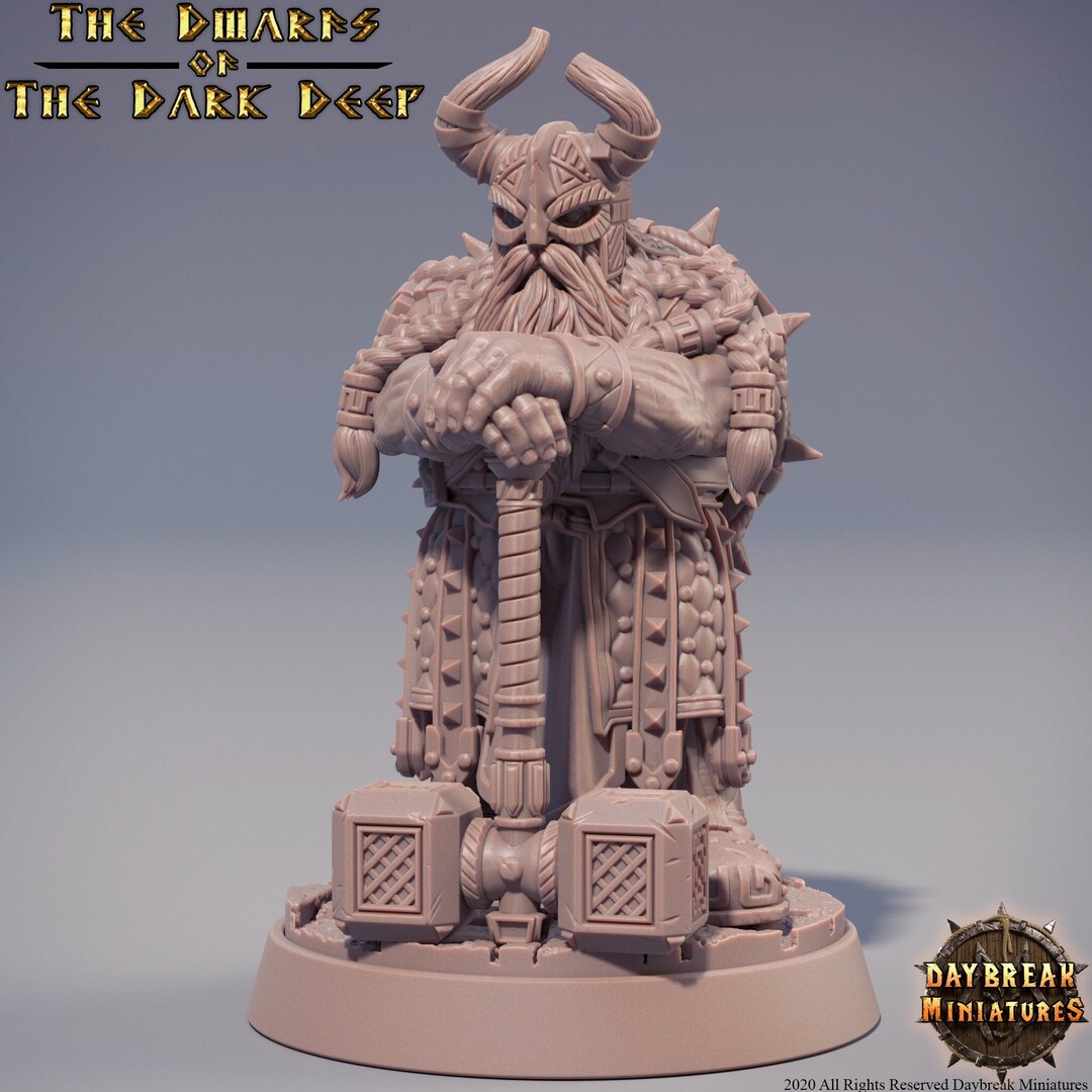Ukko Hakka Dwarf Fighter / Paladin Unpainted Mini for Ttrpgs D&D, Dnd ...
