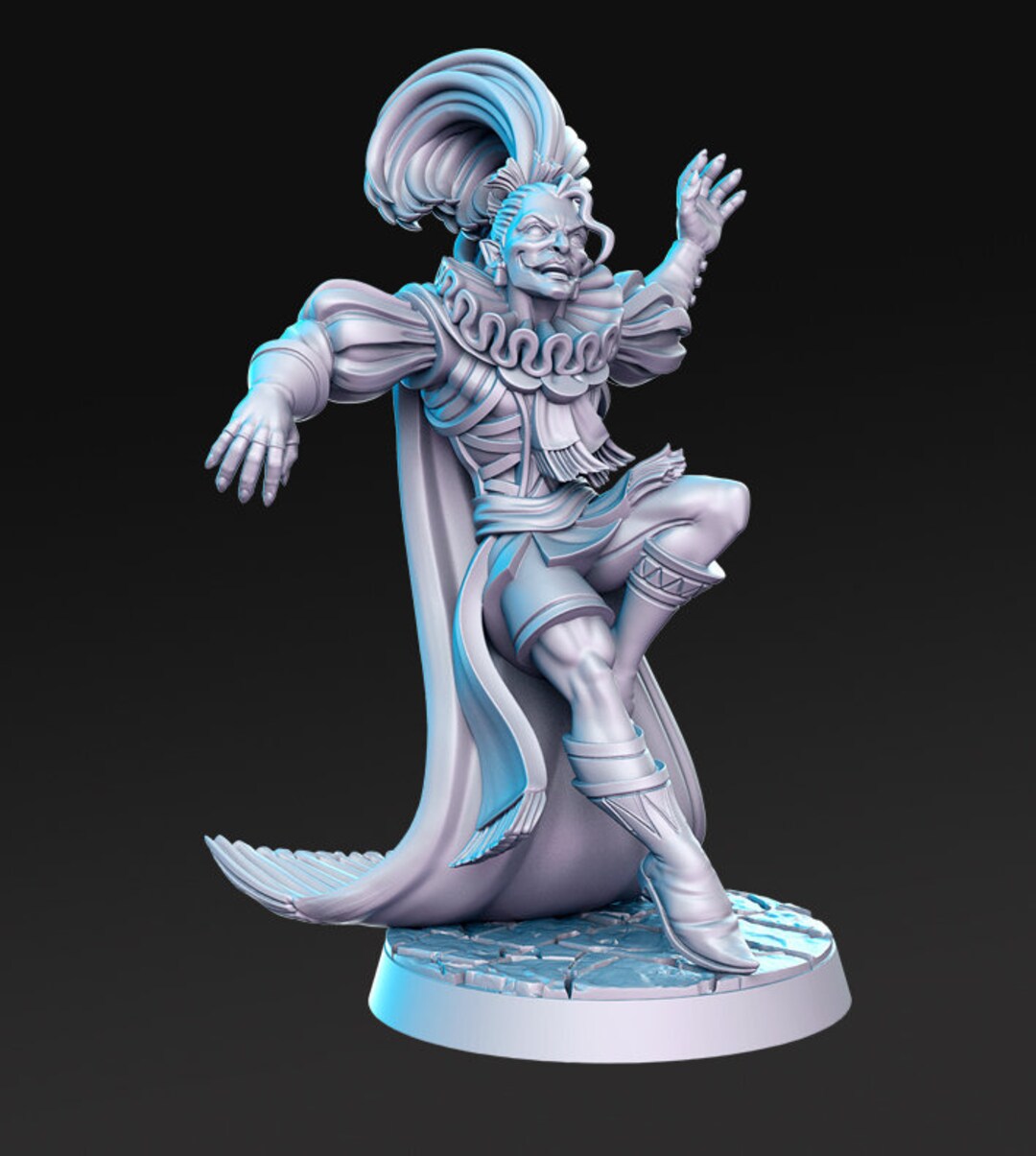 The Jester Kefka Palazzo Fanart Miniature Final Fantasy Unpainted Mini ...