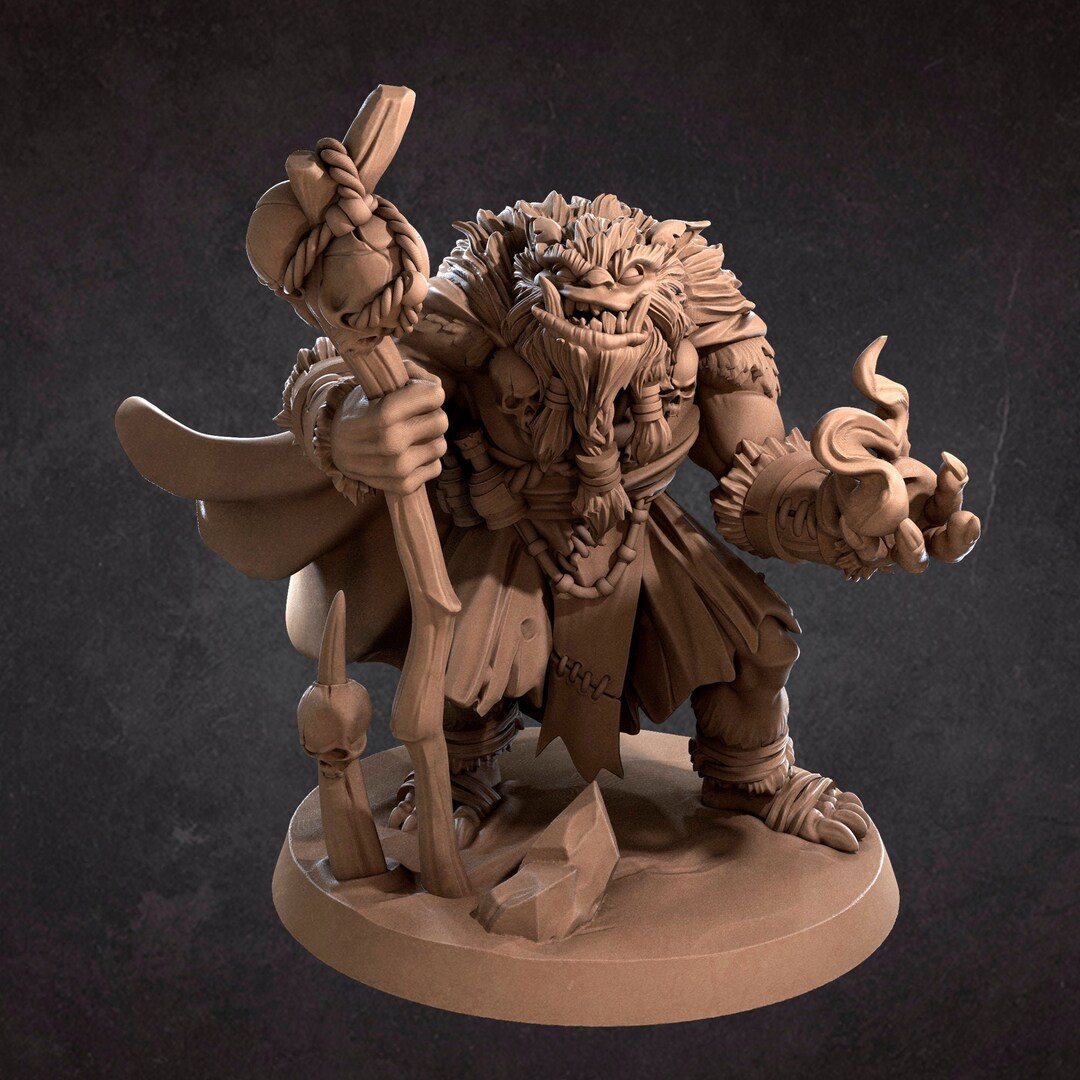 Bugbear Wizard / Druid 32mm Scale Unpainted Mini for Ttrpgs D&D, Dnd ...