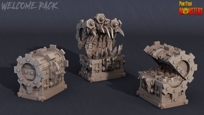 Mechanical Mimic Monster Mini 3 Sculpts Unpainted Mini - Etsy