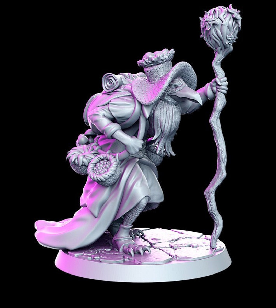 Dhrameek, the Kenku Druid/wizard/warlock Unpainted Mini for Ttrpgs D&D ...