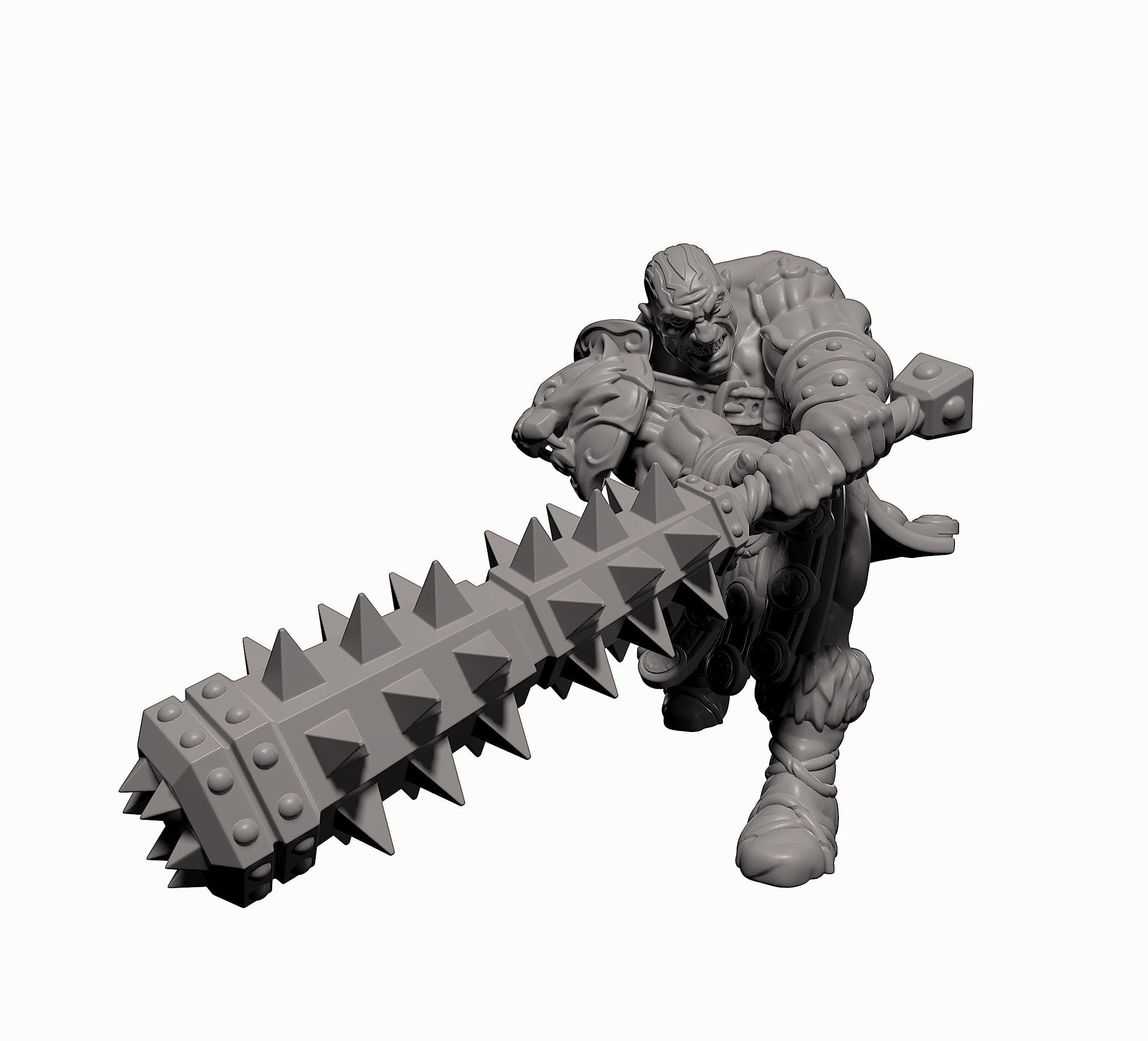 Goliath Barbarian W/ Two Weapon Options Unpainted Mini for - Etsy UK