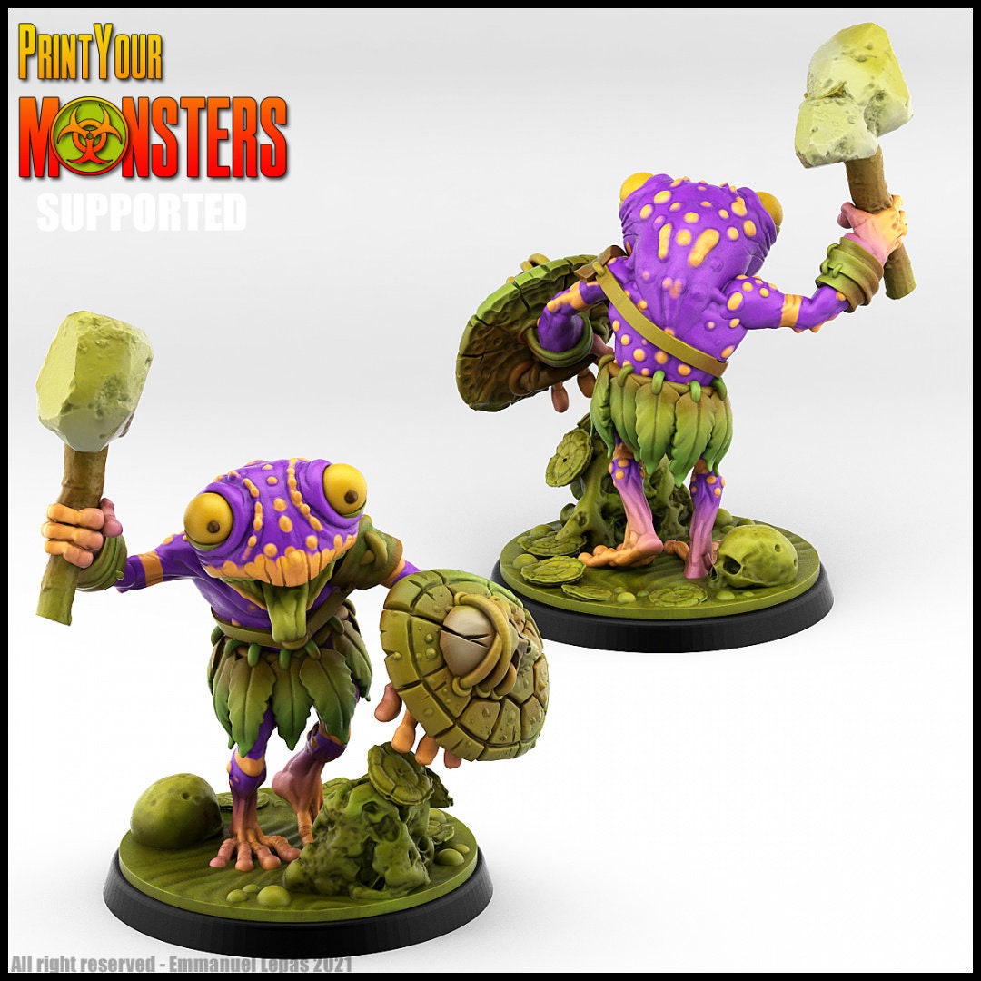 Bullywug Frogfolk Frog Tribe 4 Sculpts Unpainted Mini | Etsy