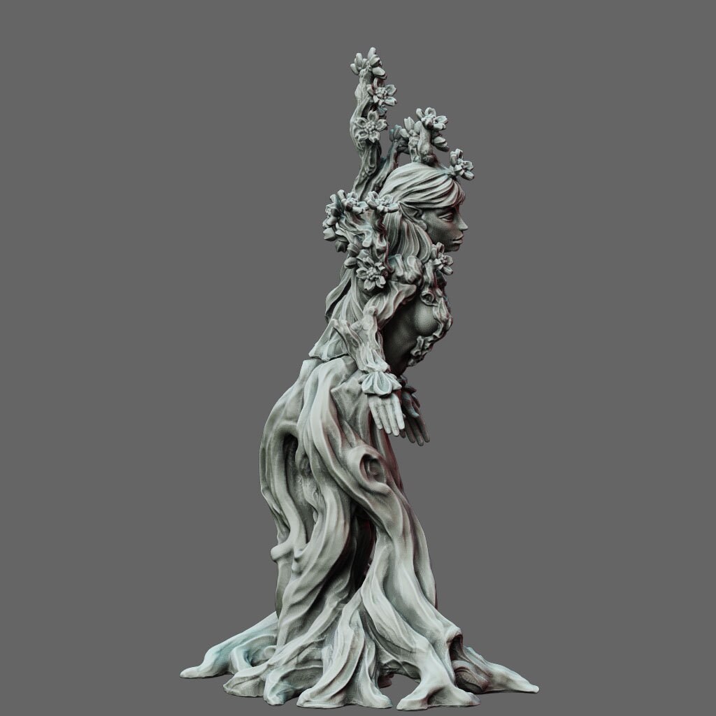 Forest Dryad Unpainted Mini for Ttrpgs D&D Dnd Dungeons - Etsy