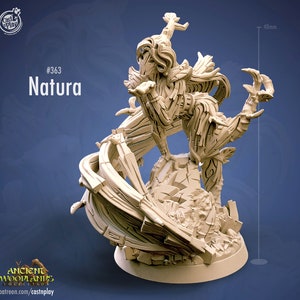 Natura, the Earth Genasi Wizard Dryad Unpainted Mini for Ttrpgs D&D ...