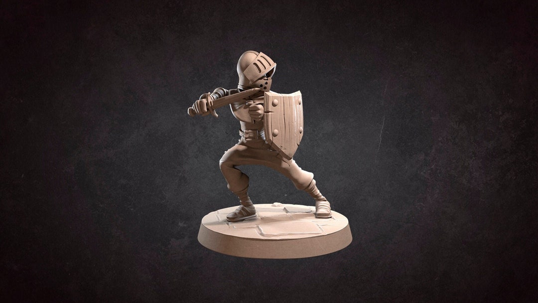 Young Squire and Pirate Girl Unpainted Mini for Ttrpgs D&D, Dnd ...