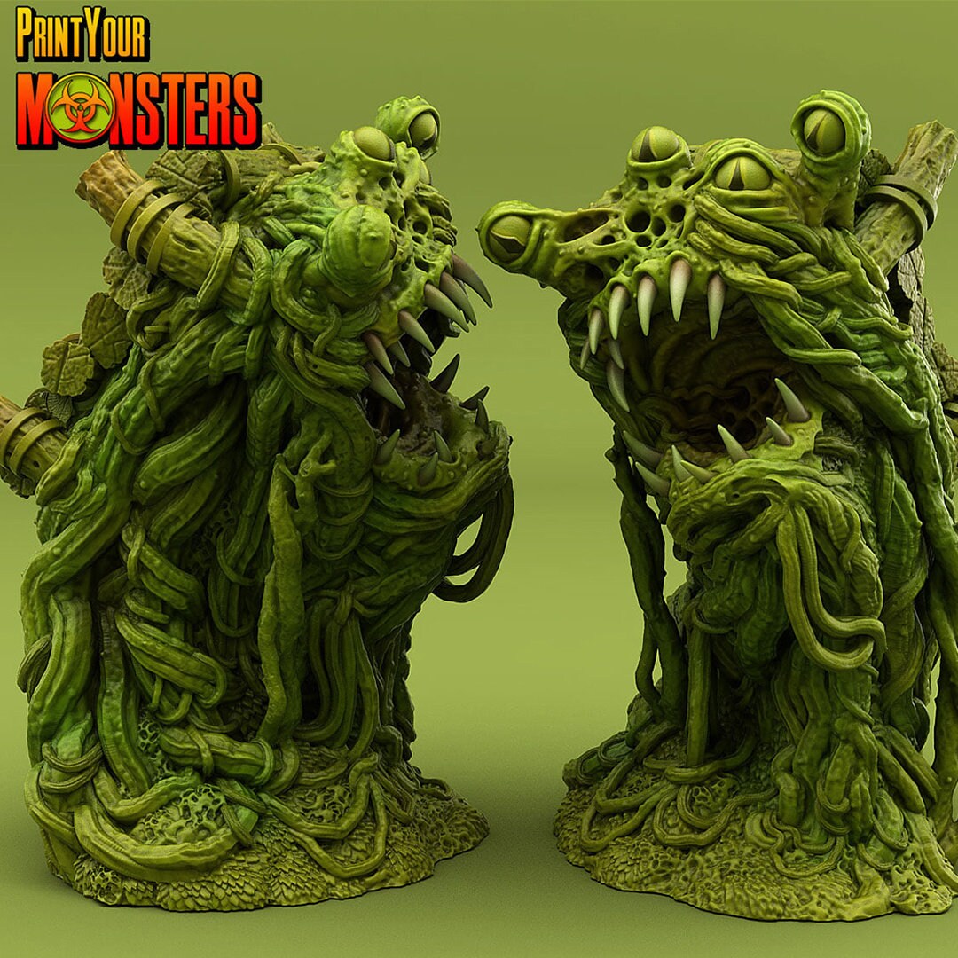 Swamp Creature Pack and Scatter Terrain Unpainted Terrain for Ttrpgs ...