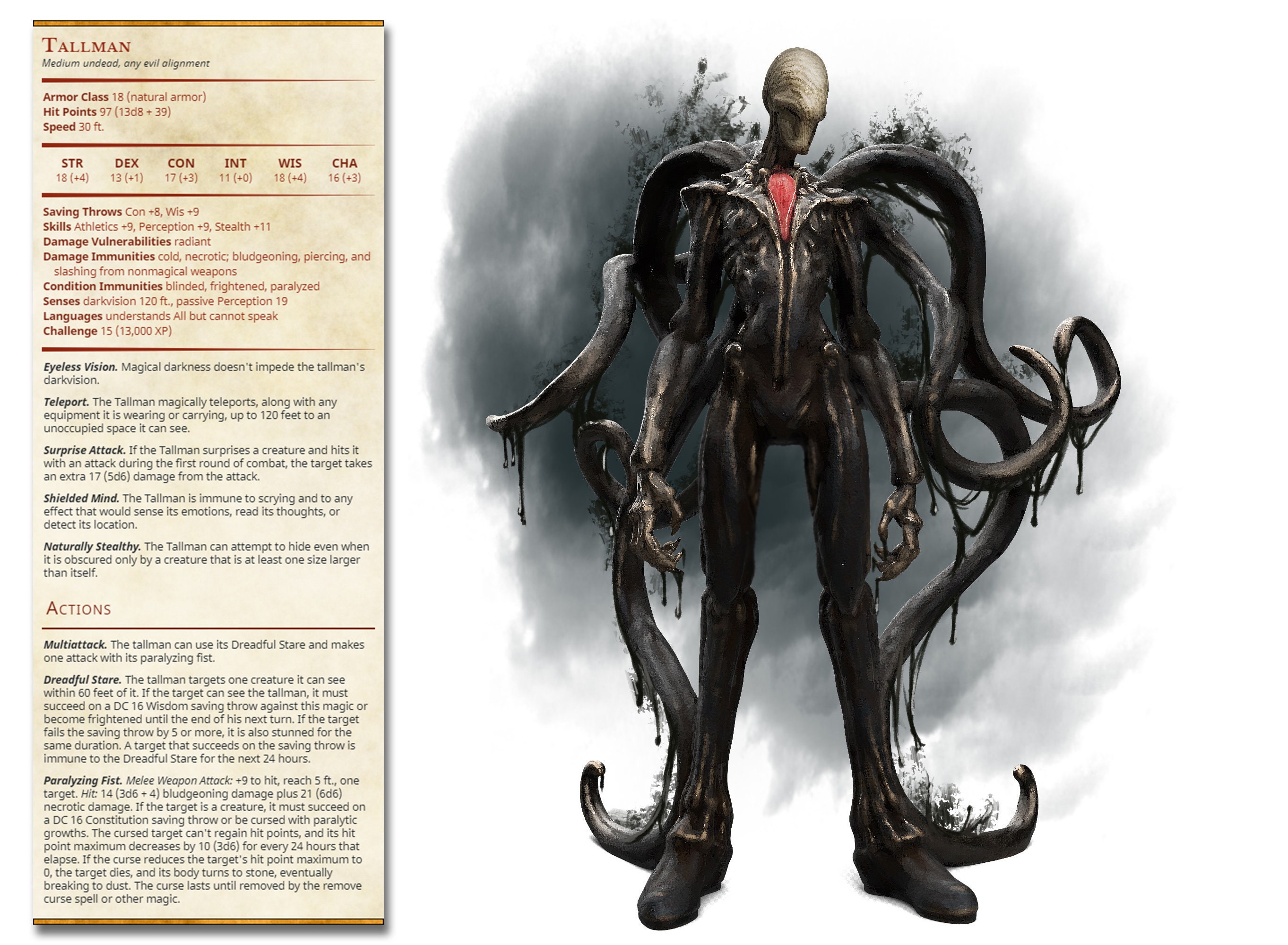 The Tallman Slenderman 32mm Scale Unpainted Mini for - Etsy