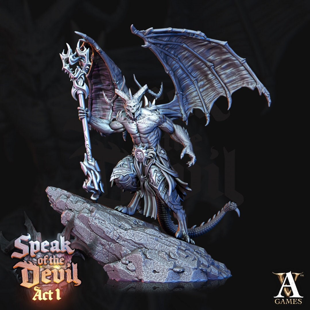 Horned Devils Unpainted Mini for Ttrpgs D&D Dnd Dungeons - Etsy